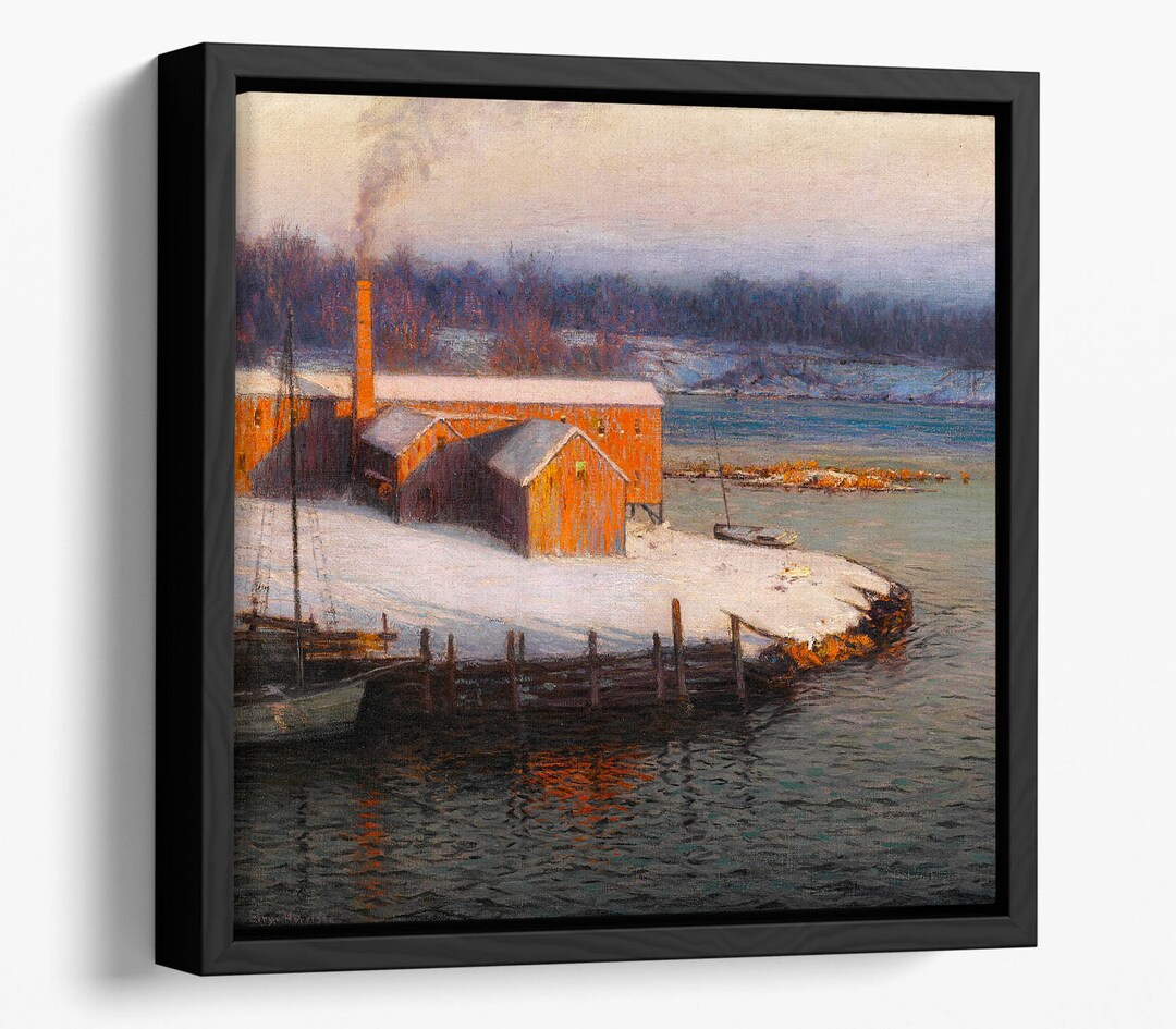 Birge Harrison The_red_mill Square Wall Art Float Effect Framed Canvas ...