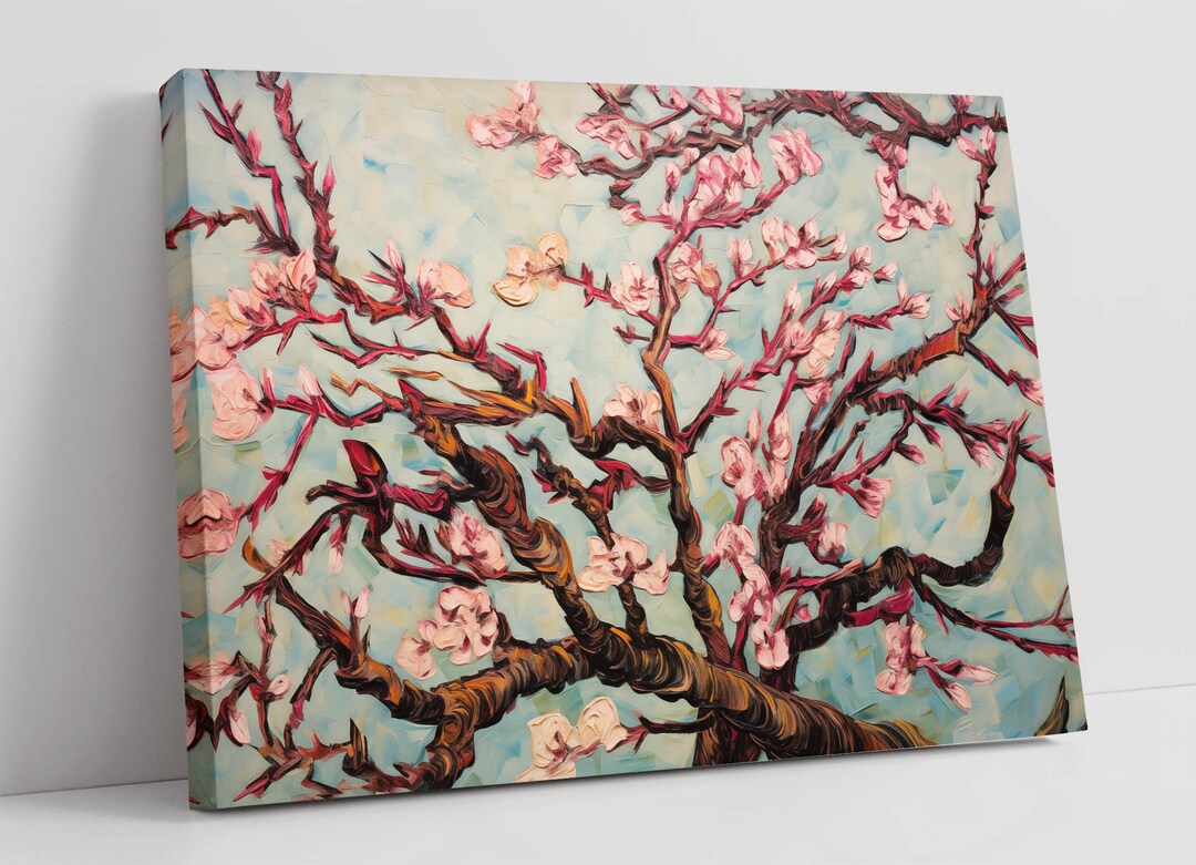 Van Gogh Style Cherry Blossom Tree 2 -wall Art Framed Canvas Picture ...