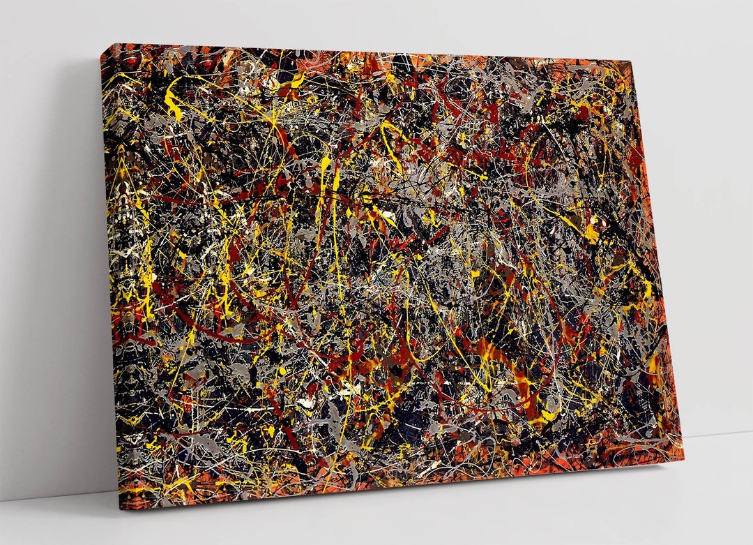 Pollock Paint Splash Art 6 Canvas Picture Print Wall Hanging - Etsy UK