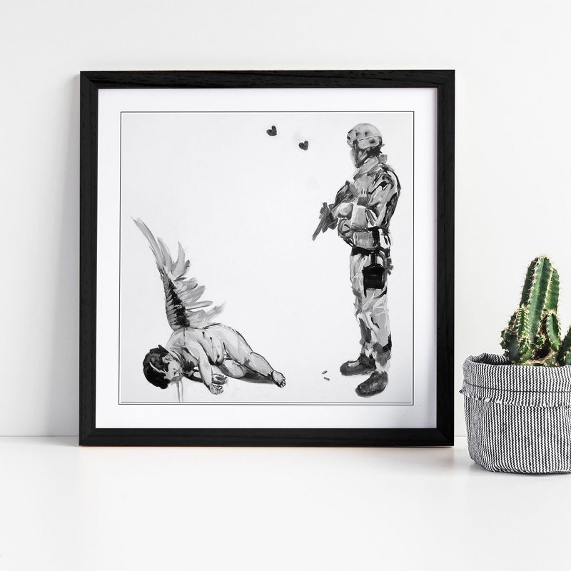 Banksy Fallen Angel - Etsy