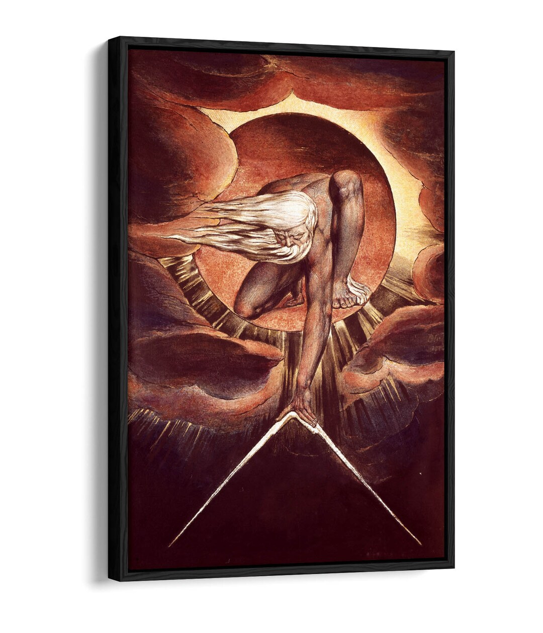 The Ancient of Days William Blake Wall Art Float Effect Framed Canvas ...