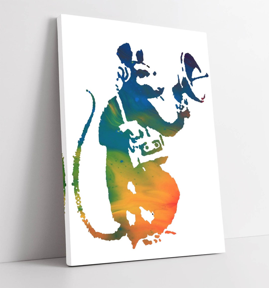 Banksy Radio Rat Multi-Colour Regenbogen-Effekt, Bunte Graffiti ...