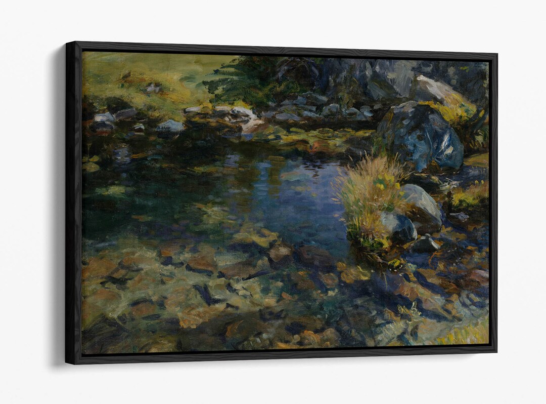 Alpine Pool by John Singer Sargent wall Art Float Effect Framed Canvas ...
