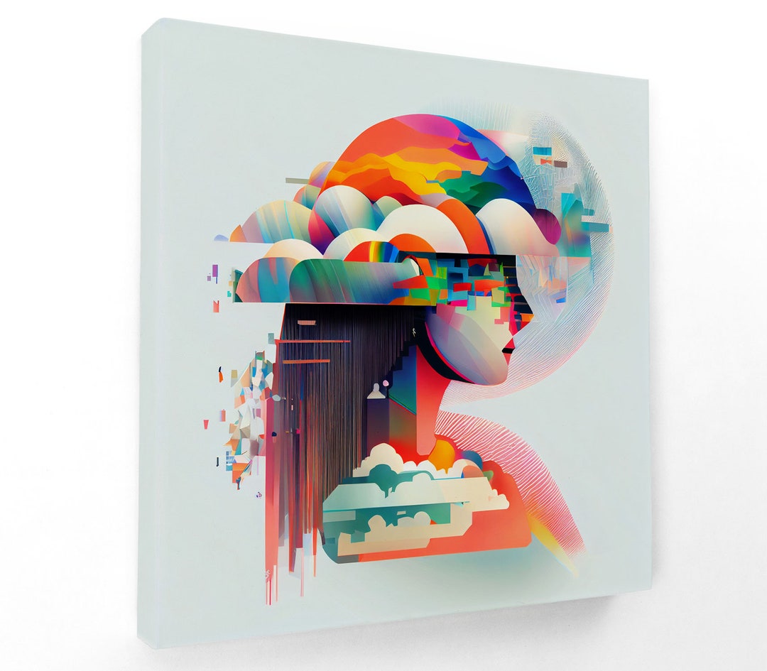 Diagrams Abstract Geometric Square Wall Art Framed Canvas - Etsy