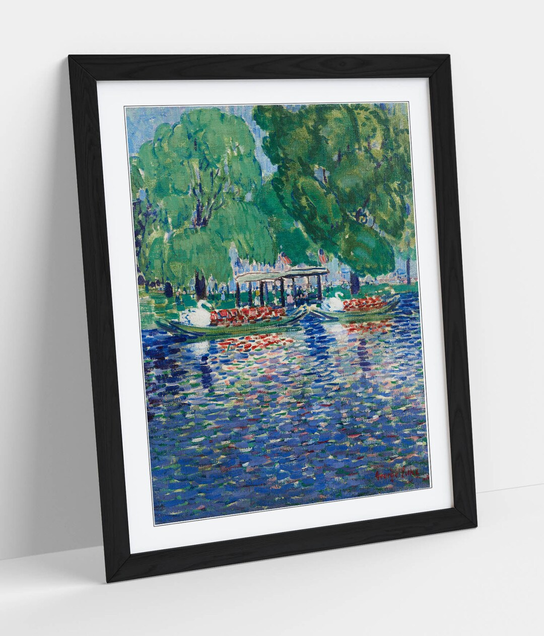 The Swan Boats by George Luks wall Art Picture Framed Print Home ...