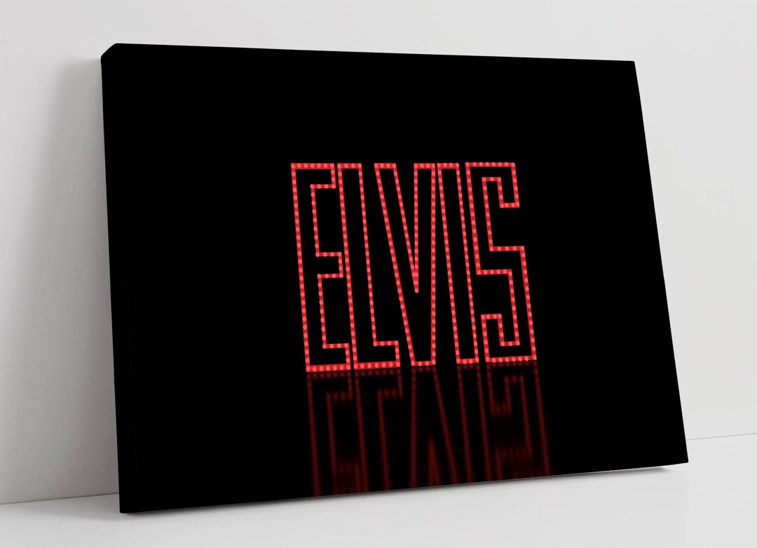 ELVIS Retro Marquee Sign Canvas Picture Print Wall Art Hanging - Etsy