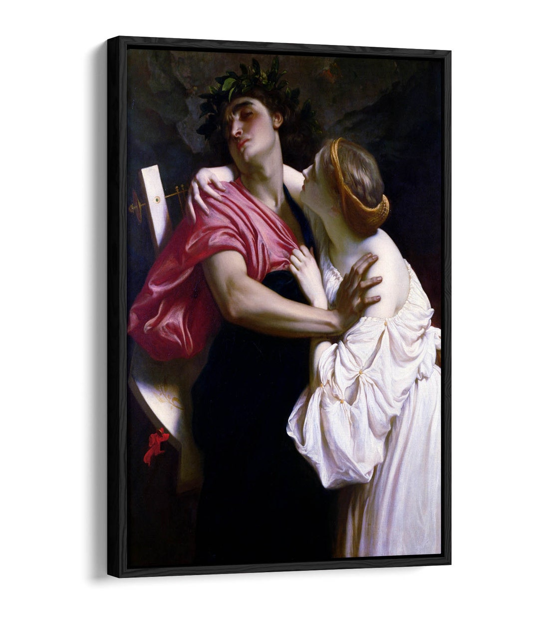 Frederic Leighton Orpheus and Eurydice Float Effect Framed Canvas Print ...