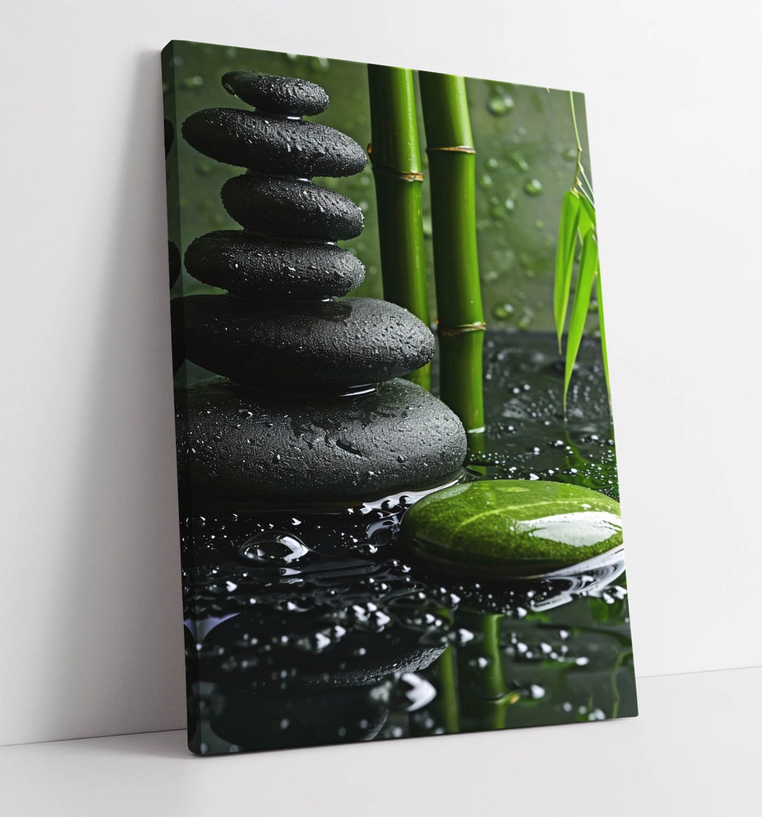 Spa Stein und Bambus Leinwand Bild Druck Wandbehang - Etsy.de