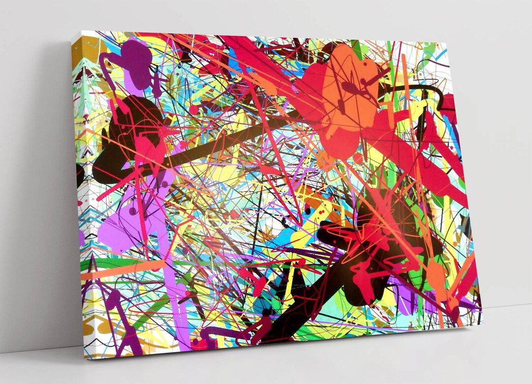 Pollock Paint Splash Art 12 Canvas Picture Print Wall Hanging - Etsy