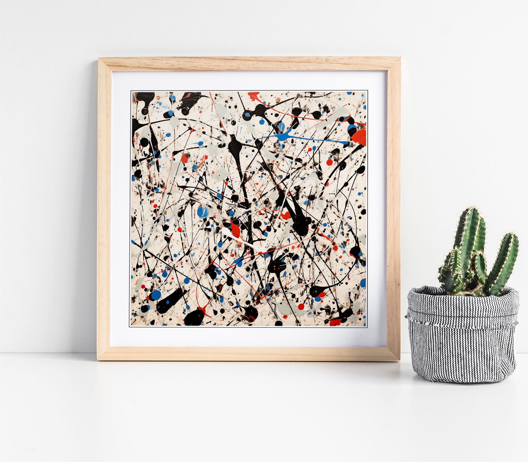 Jackson Pollock Splash Art 2 Square Wall Art Framed Picture Print - Etsy