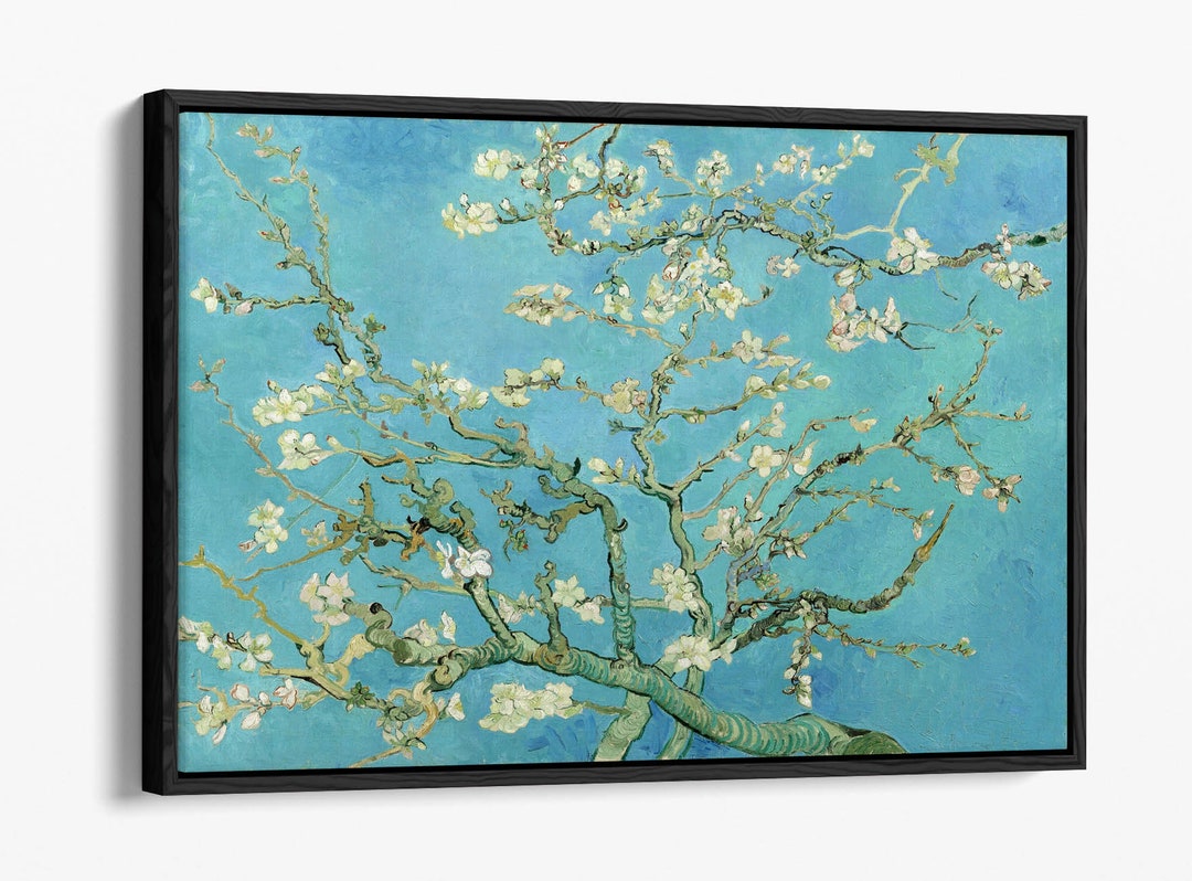 VAN GOGH Almond Blossom Art Float Effect Framed Canvas Print - Etsy