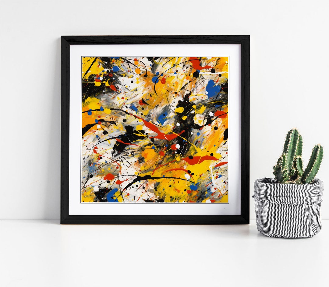 Jackson Pollock Splash Art 3 Square Wall Art Framed Picture Print - Etsy UK