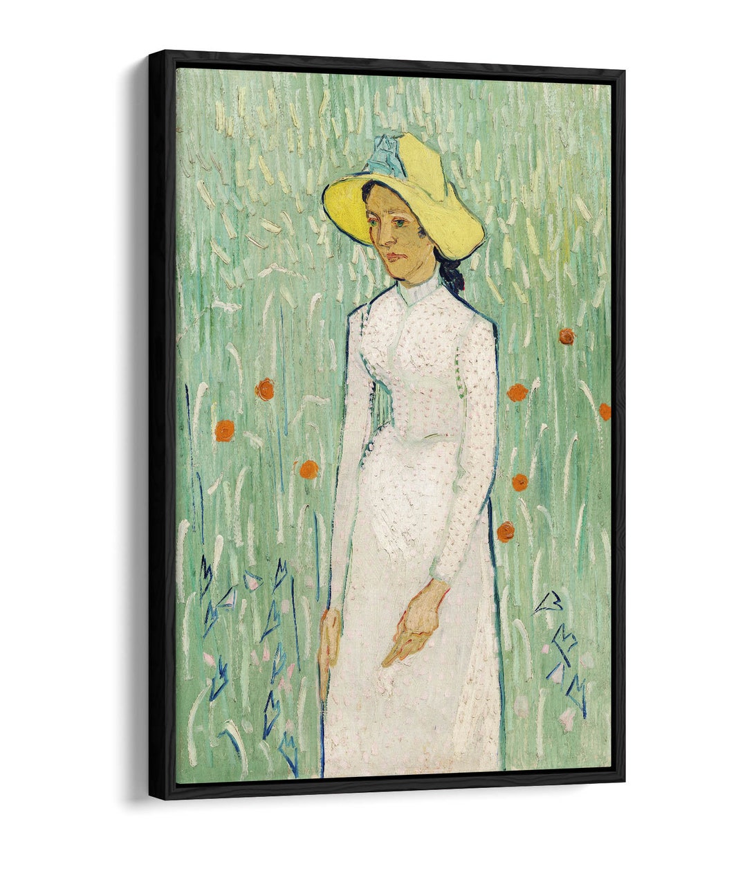 VAN GOGH Girl in White Art Float Effect Framed Canvas Print - Etsy