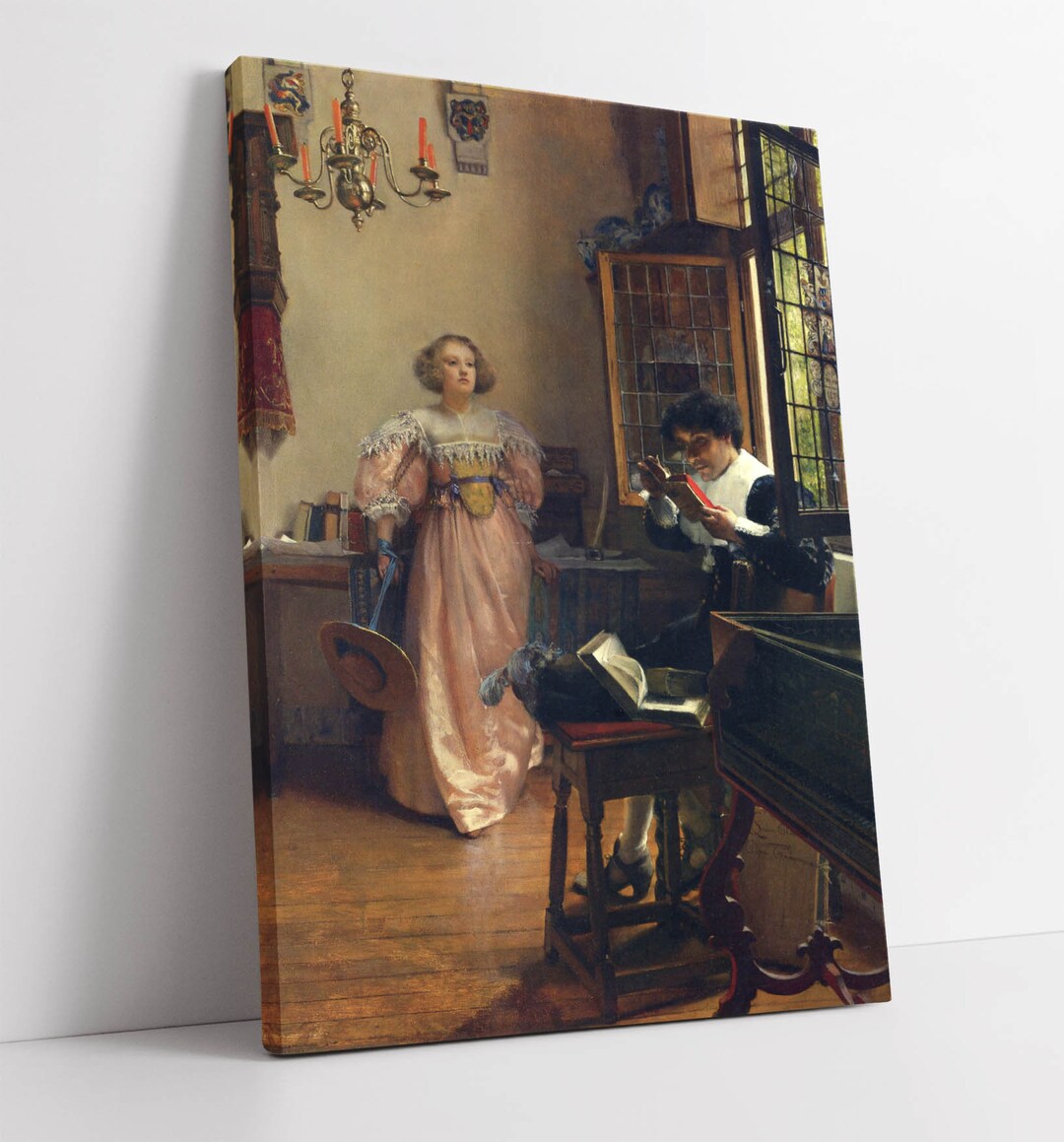 Laura Theresa Alma Tadema the Persistent Reader Canvas Picture Print ...