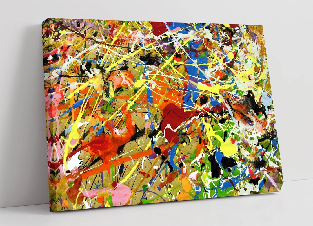 Pollock Paint Splash Art 17 Canvas Picture Print Wall Hanging - Etsy
