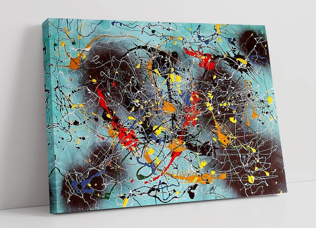 Pollock Paint Splash Art 7 Canvas Picture Print Wall Hanging - Etsy