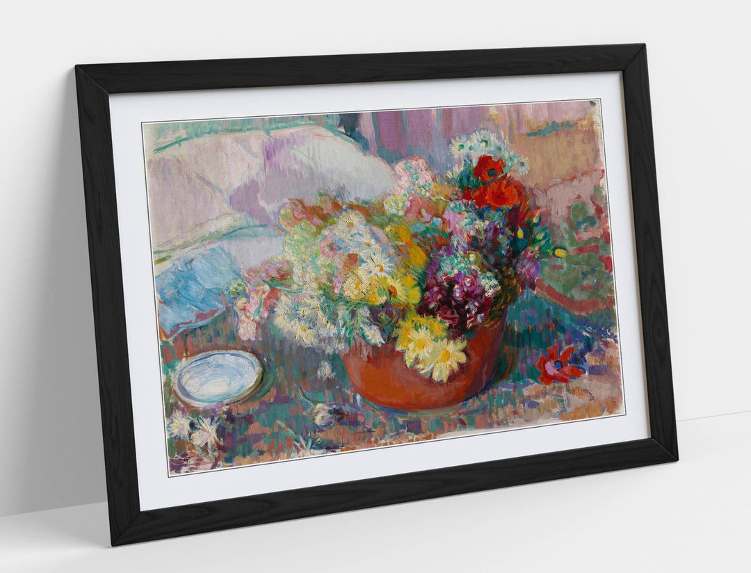 Flowers by Magnus Enckell wall Art Picture Framed Print Home Bedroom ...