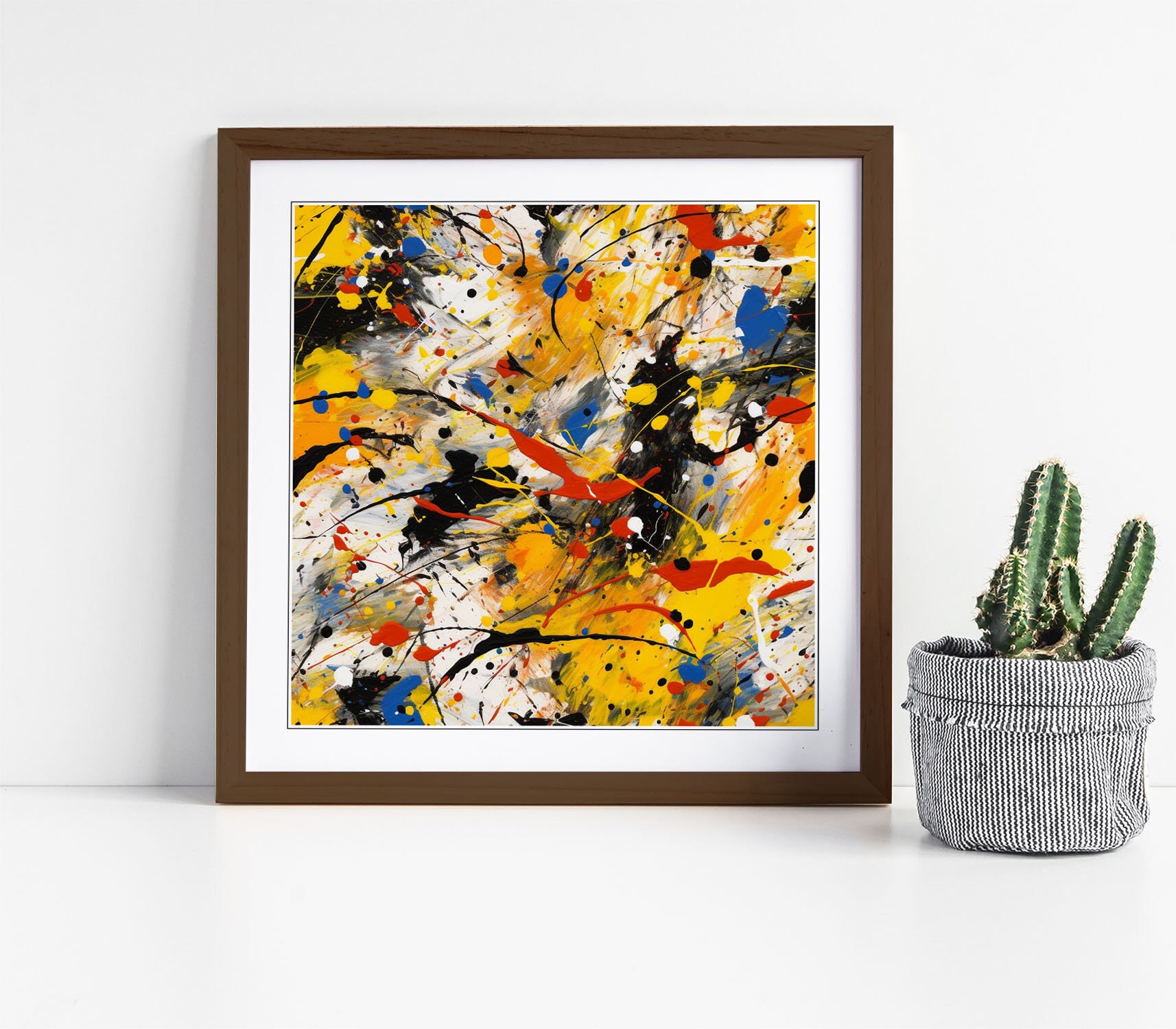 Jackson Pollock Splash Art 3 Square Wall Art Framed Picture Print - Etsy UK