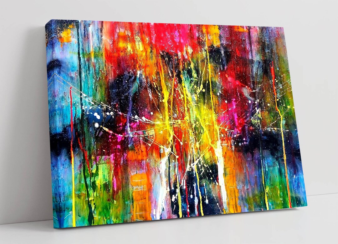 Pollock Paint Splash Art 3 Canvas Picture Print Wall Hanging - Etsy