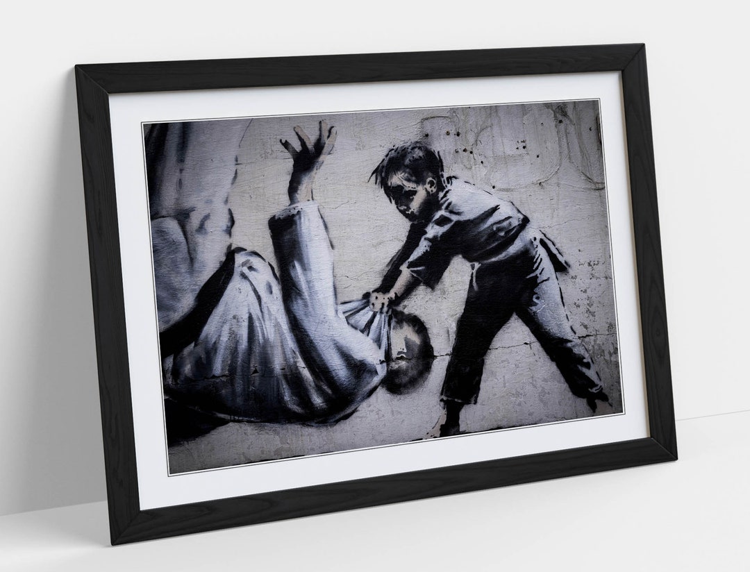 BANKSY UKRAINE JUDOKA Putin Boy Art Wall Art Picture Framed Art Print ...