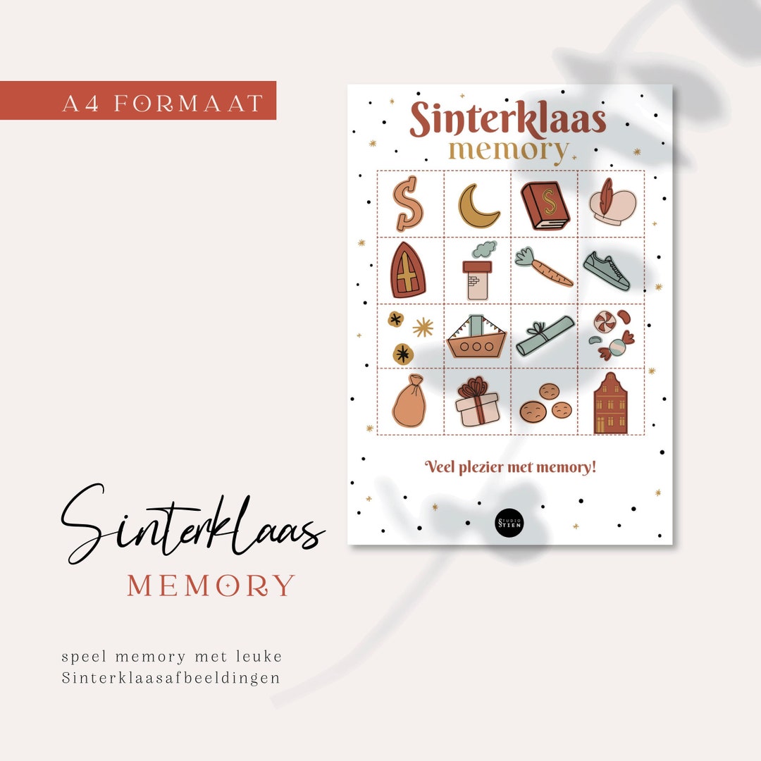 Sinterklaas Memory | Digital File | Game - Etsy