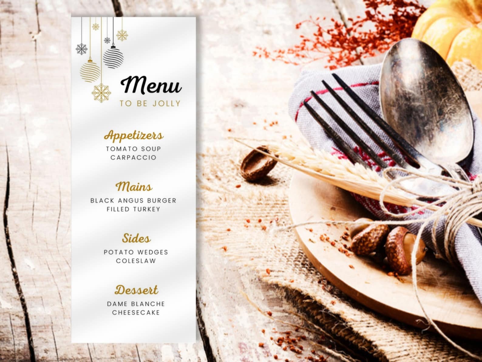 Christmas Menu Canva Template | Family Christmas Party | Festive Menu ...