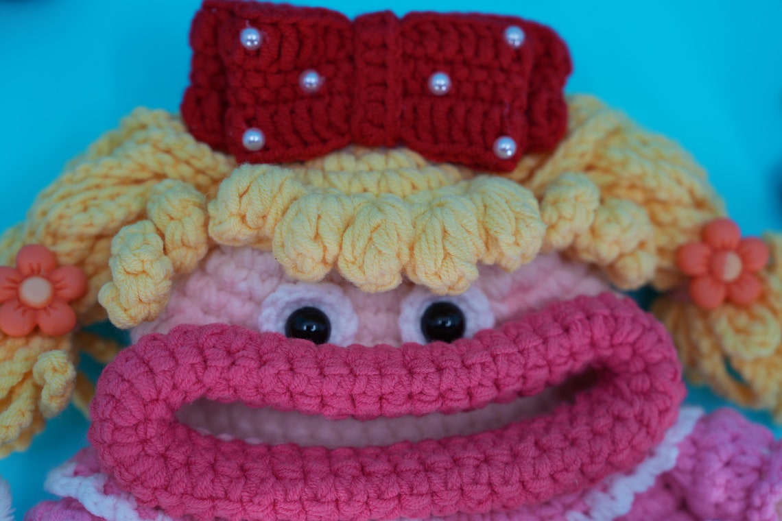 Nanalulu Handmade Crochet Sausage Lips “bella” the Cherry Bunny Girl ...