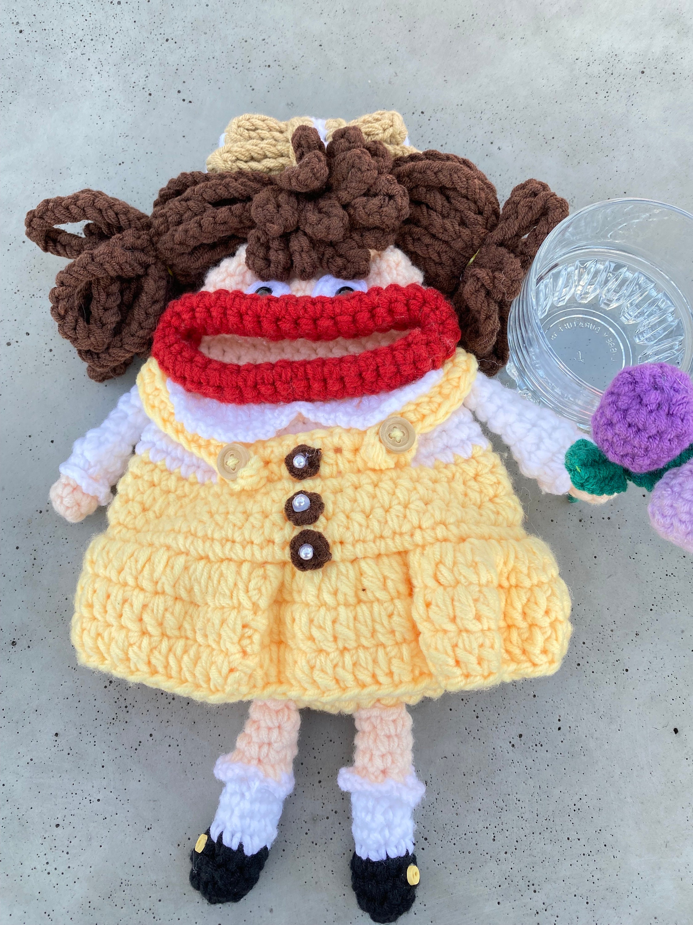 Nanalulu Crochet Sausage Lips Mobile Phone Bag "hannah"3,coin Purse ...