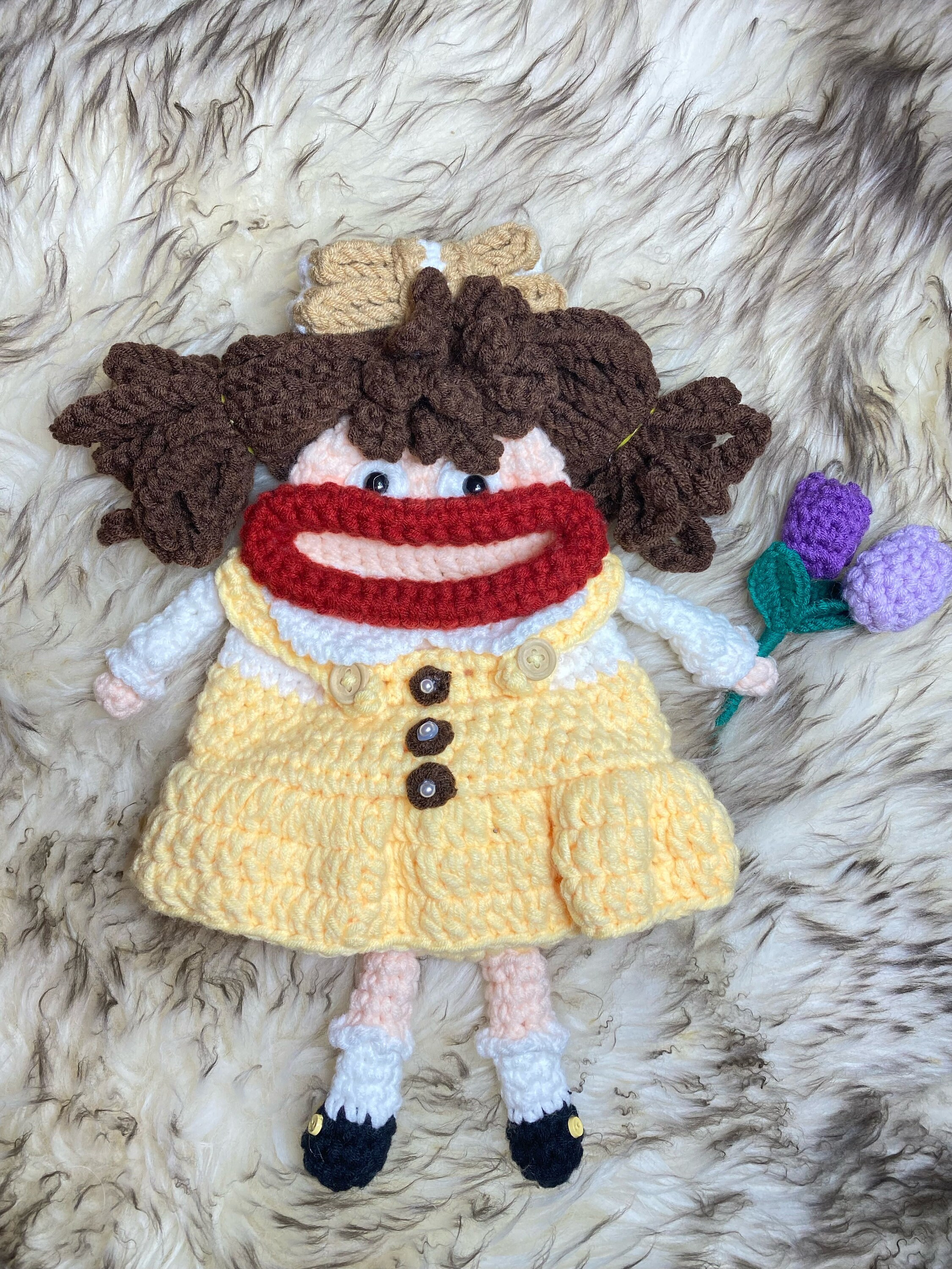 Nanalulu Crochet Sausage Lips Mobile Phone Bag "hannah"3,coin Purse ...