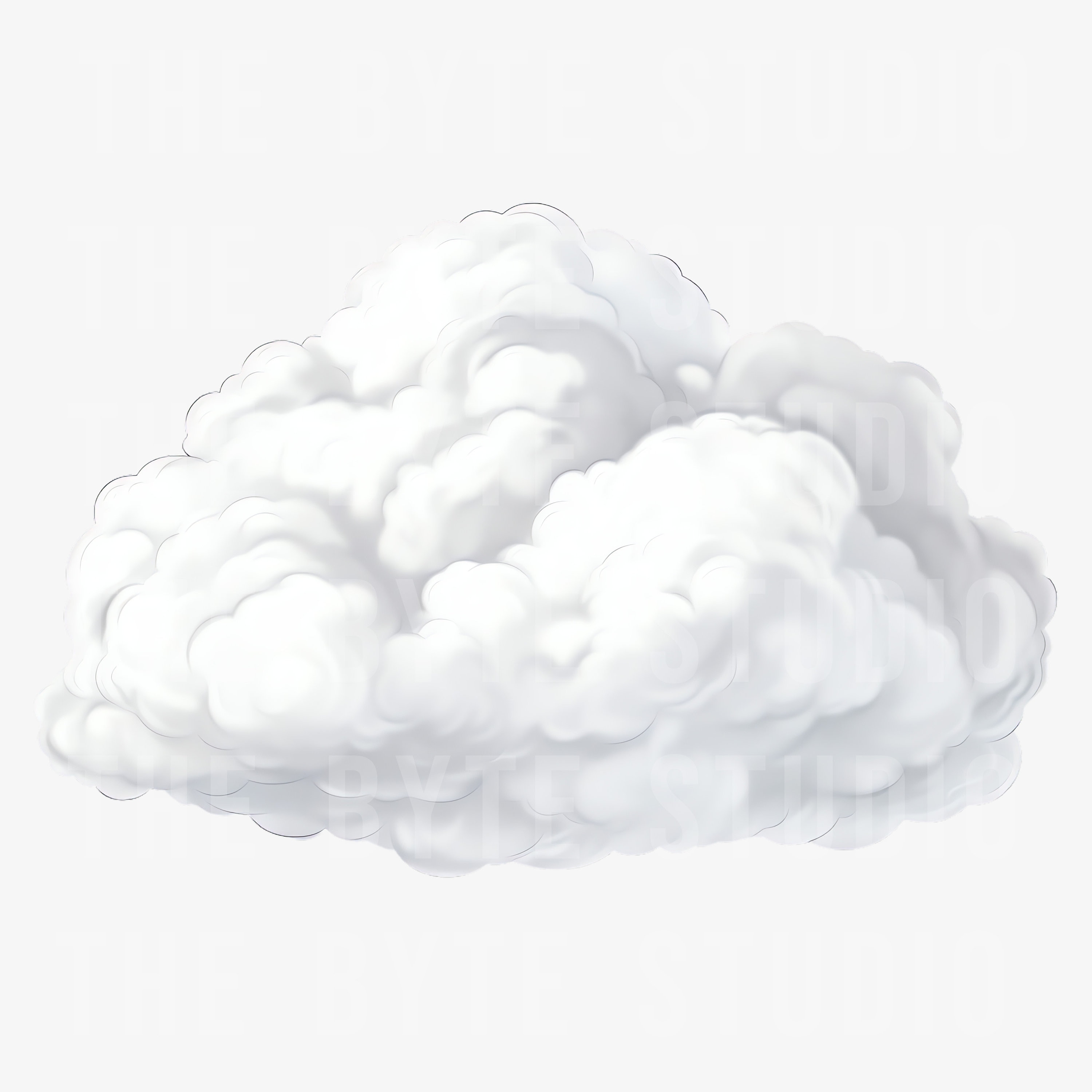 Whimsical Cloud Clipart: 15 High-quality PNG Files (4096x4096 Px ...