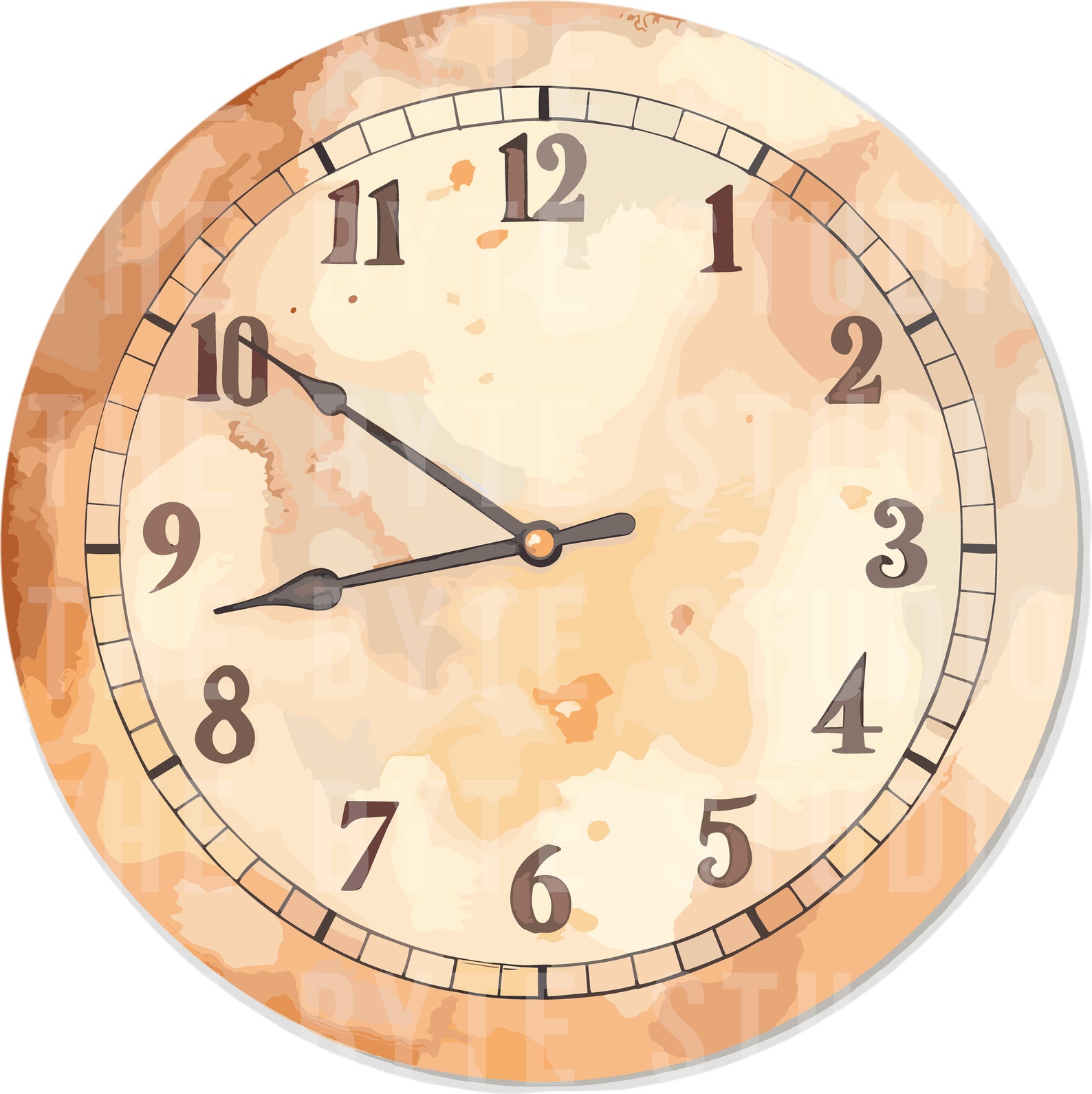 Vintage Brown Wall Clock Clipart: 15 High-quality SVG/PNG Files ...