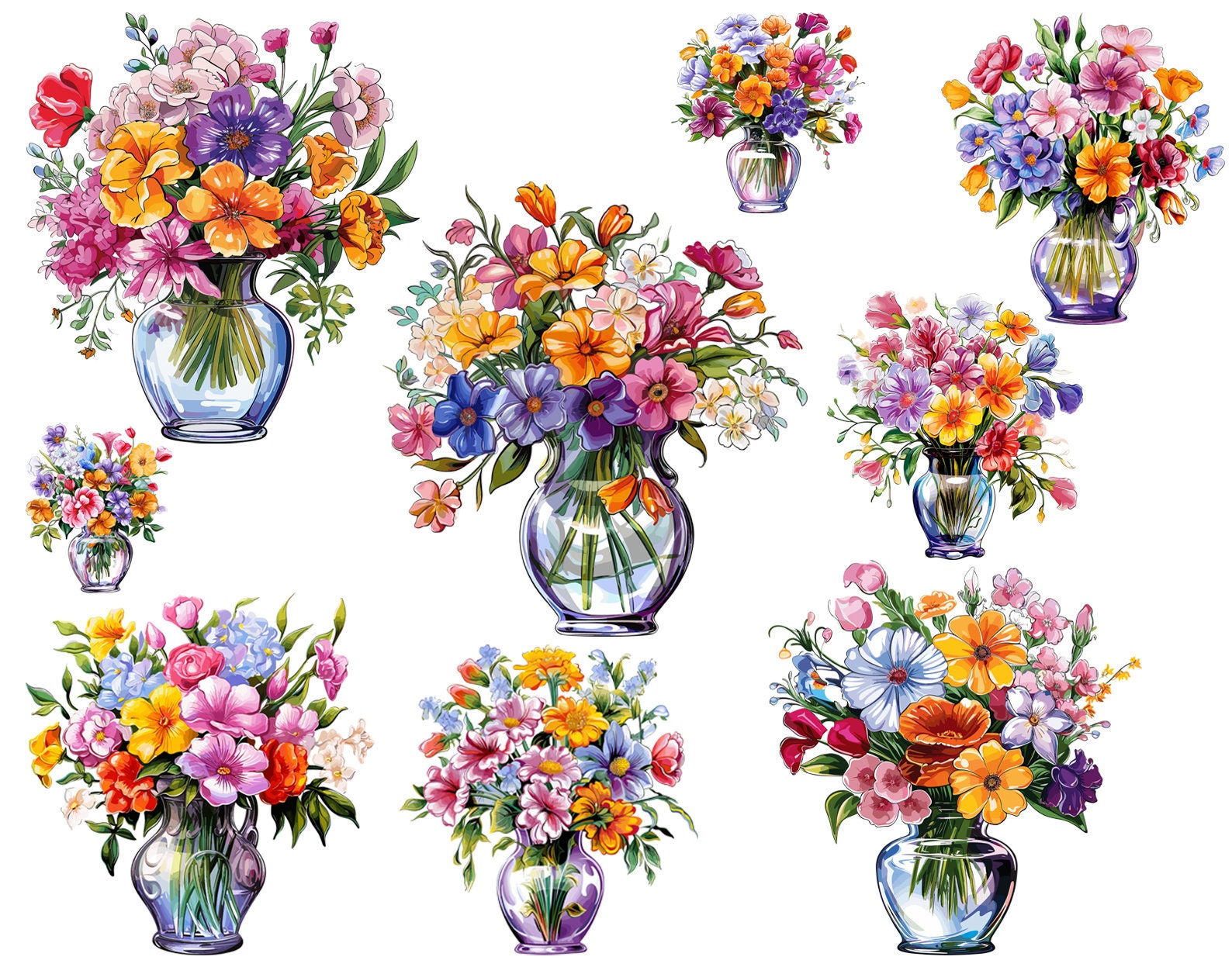 Colorful Vase With Flowers Clipart - 20 High Quality SVG and PNG Files ...