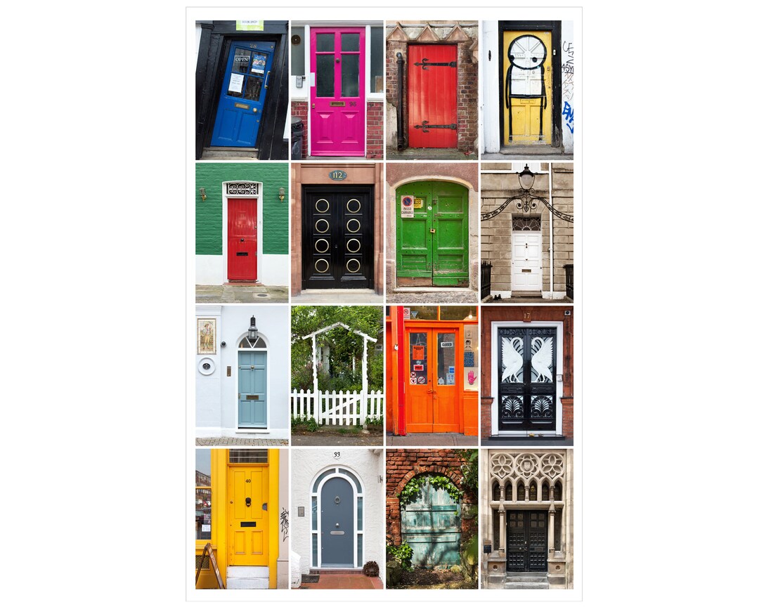 Multi-colored Doors Downloadable Wall Art, Colorful Digital File,doors ...