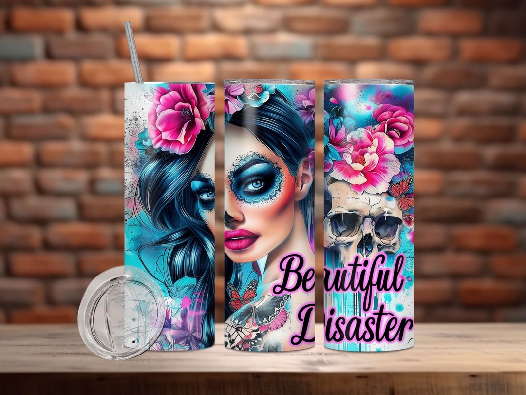 Wunderschöner Disaster Tumbler Wrap, 20 oz Skinny Sublimation Tumbler ...