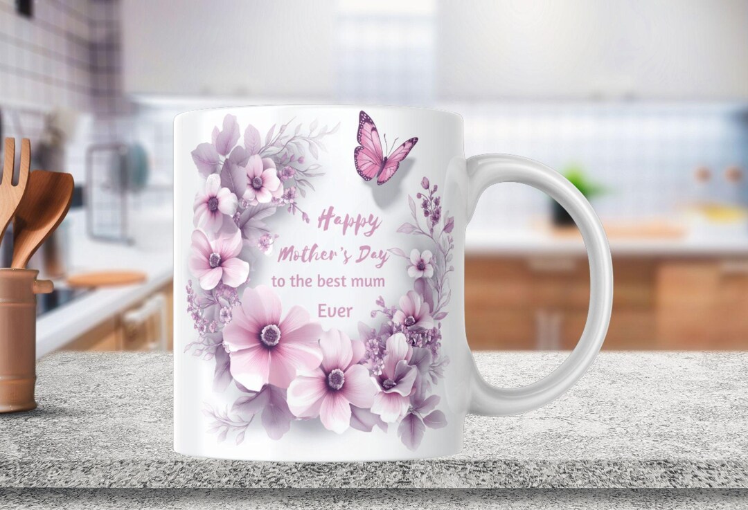 Happy Mother's Day Mug Wrap, 11oz & 15oz Mug Template, Mom Mug PNG ...