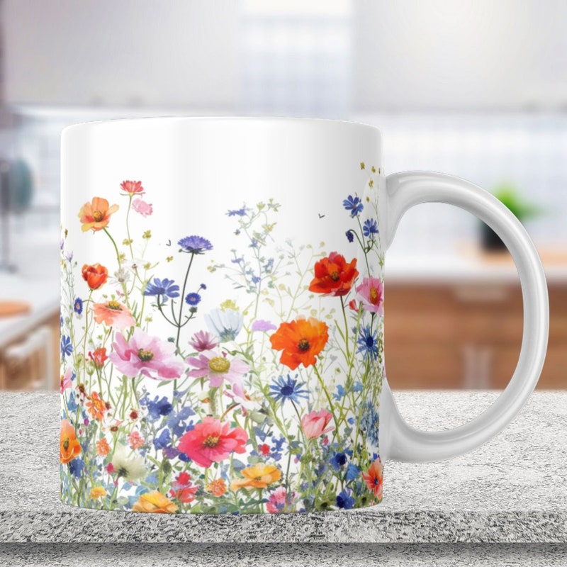 Floral Mug - Etsy