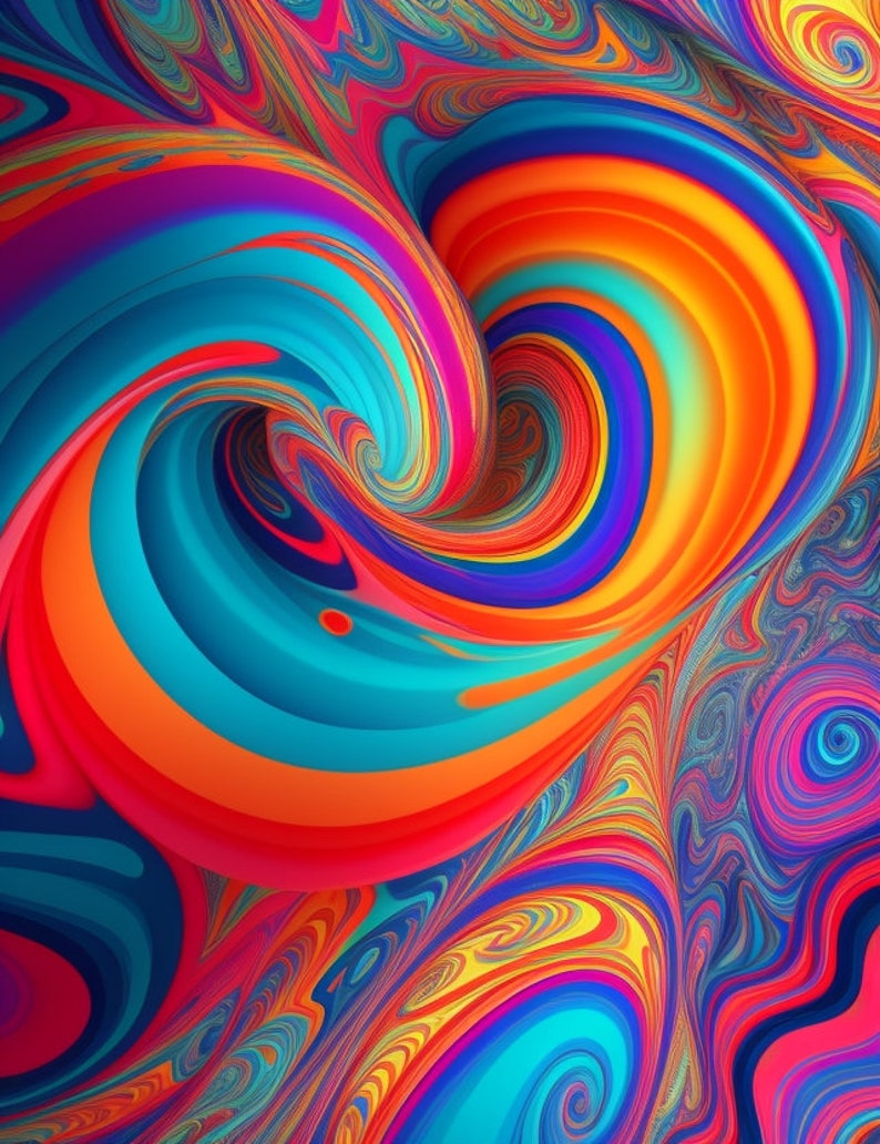 Vibrant and Visually Stimulating Images With Swirling Patterns, Bright ...