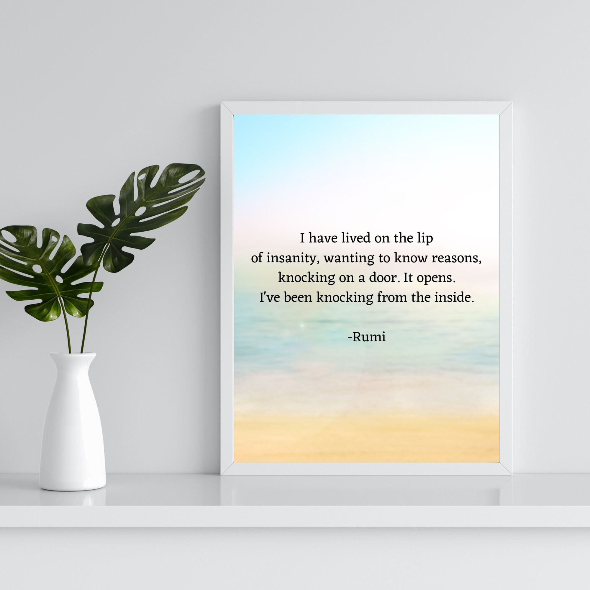 Rumi Wall Art, Self Love Print, Minimal Quote Print, Spiritual Quote ...