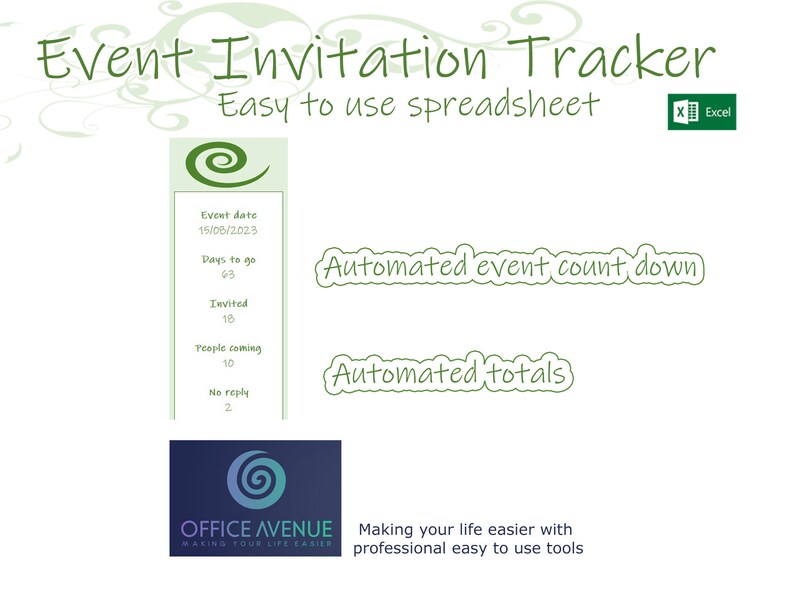 Easy Event Invitation Tracking Spreadsheet - Etsy
