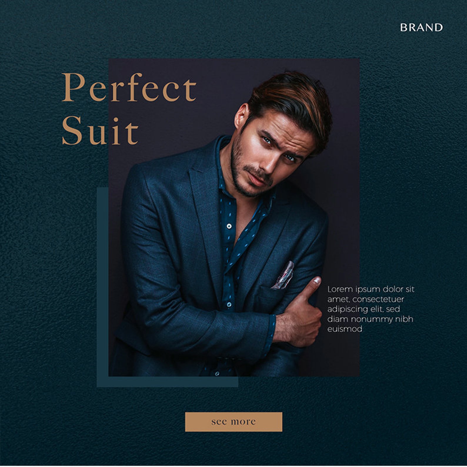 Set of Man Fashion Instagram Post Set Premium PSD Template Social Media ...
