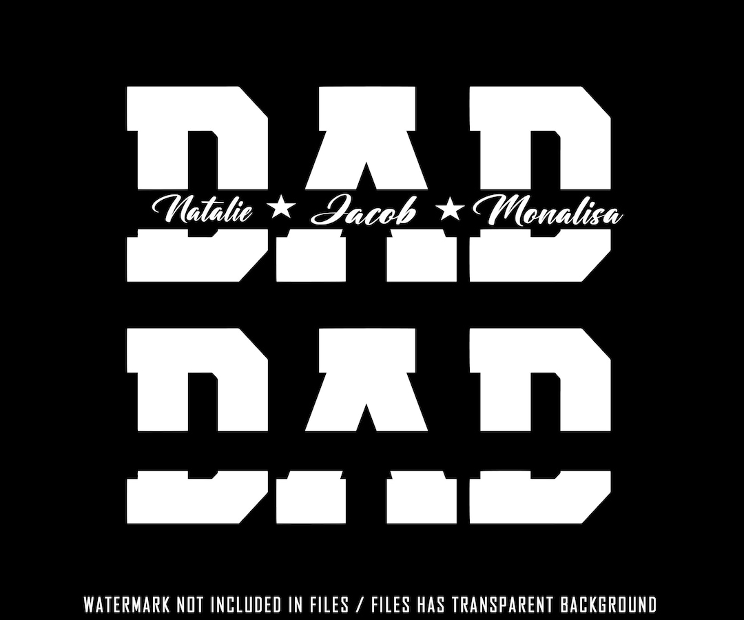 Dad Split Name SVG, Dad SVG, Father's Day SVG, Dad Split Name Frame Svg ...