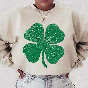 4 Leaf Clover Distressed, Clover Svg, Lucky Clover SVG File for Cricut ...