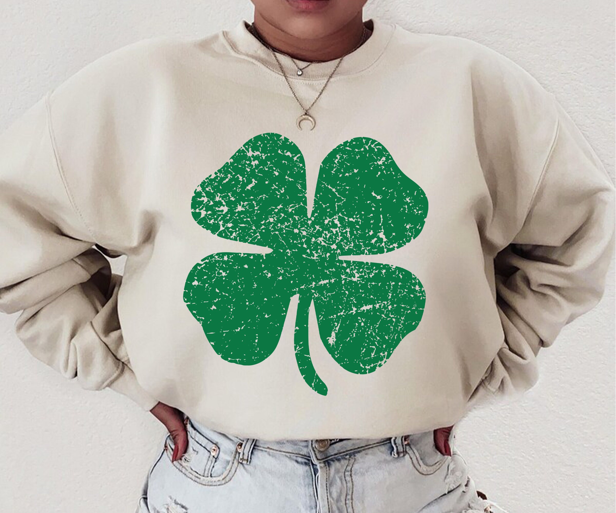 4 Leaf Clover Distressed, Clover Svg, Lucky Clover SVG File for Cricut ...