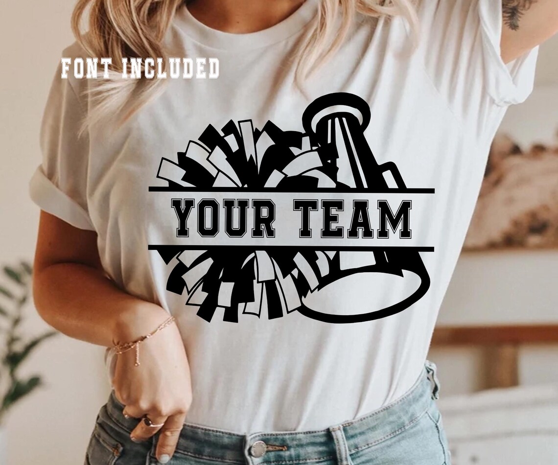 Layers Pom Pom Svg, Pom Pom Monogram Svg, Custom Name Cheerleader ...
