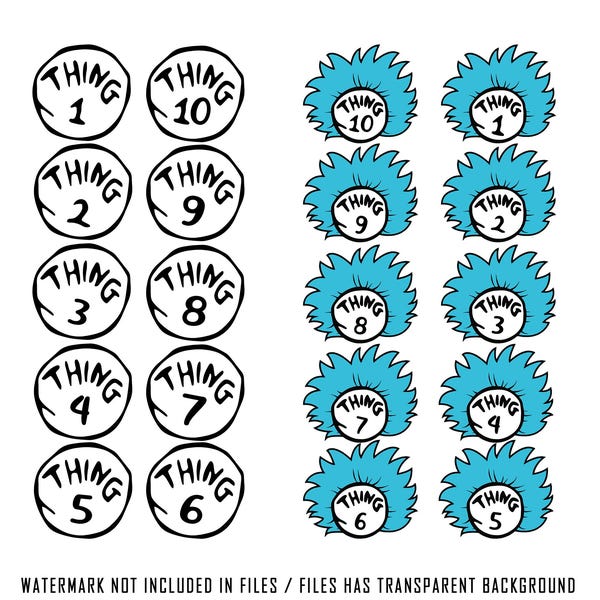 Thing 1 Printable - Etsy