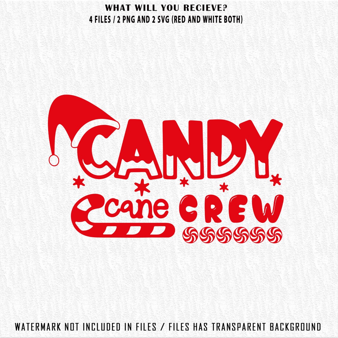 Candy Cane Crew Svg, Candy Cane Crew Png - Etsy Australia