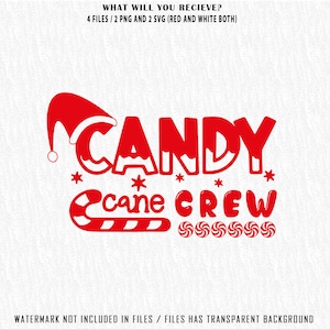 Candy Cane Crew Svg, Candy Cane Crew Png - Etsy