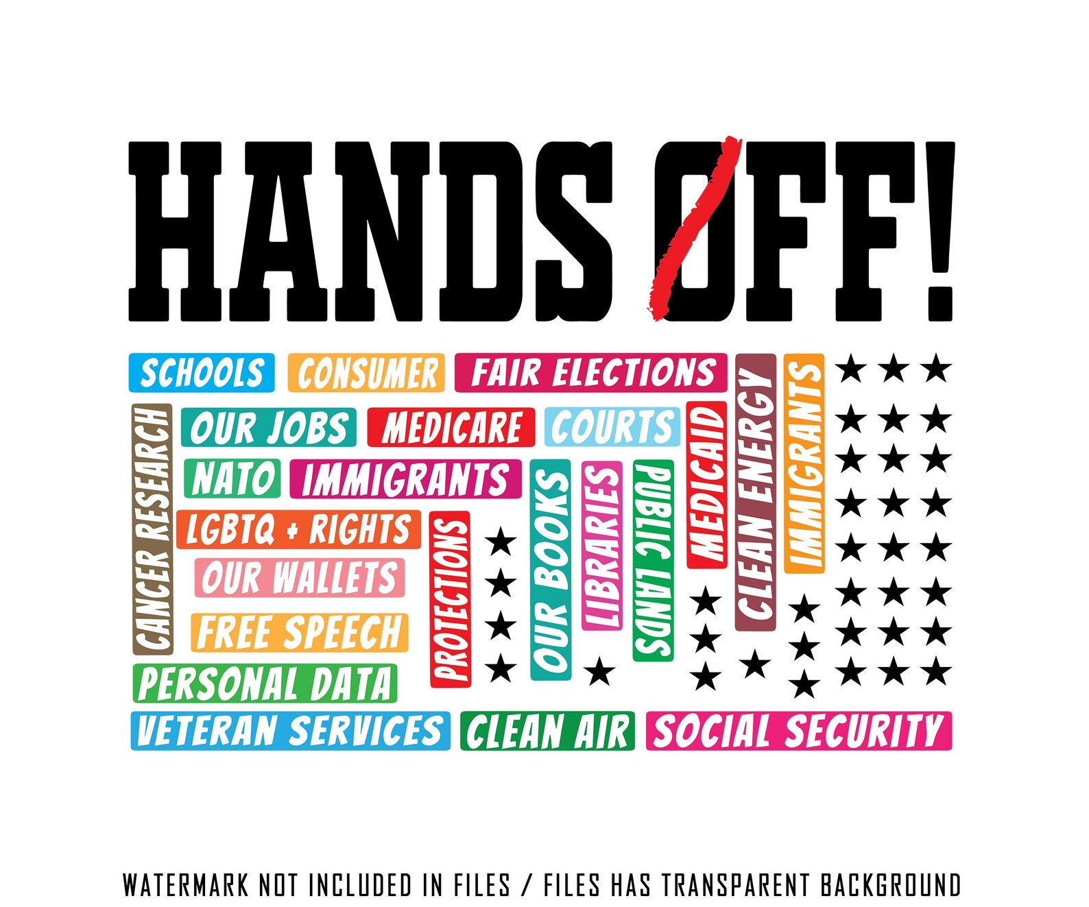 Hands off Png Svg, Hands off Protest SVG, Medicare, Hands off Protest ...