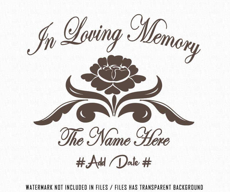 In Loving Memory of Svg, in Memory Svg Png, for Ever in Our Hearts in ...