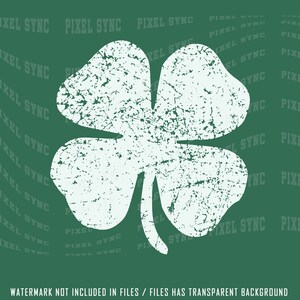 4 Leaf Clover Distressed, Clover Svg, Lucky Clover SVG File for Cricut ...